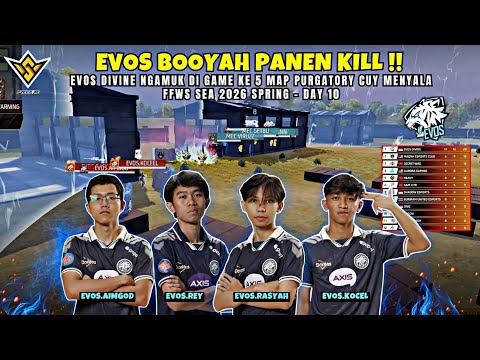 EVOS MODE EWC‼️HIGHLIGHT EVOS DIVINE BOOYAH PANEN KILL FFWS Sea 2026 Spring - Day 10