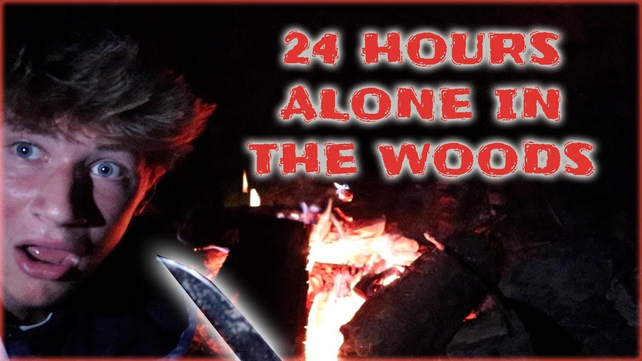 I Survived 24 Hours Alone In An UNEXPLORED Forest *Overnight Challenge ...