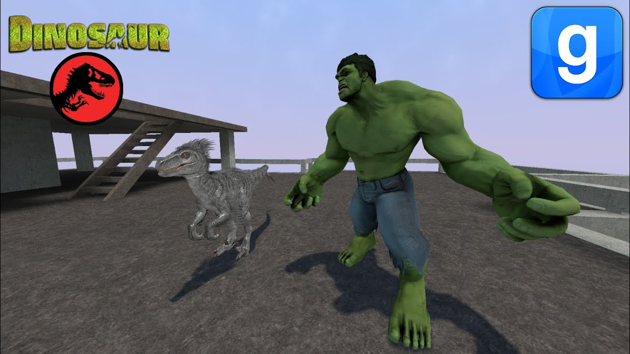 Dinosaurs VS The Incredible Hulk NPC Battles Garry's Mod - YouTube