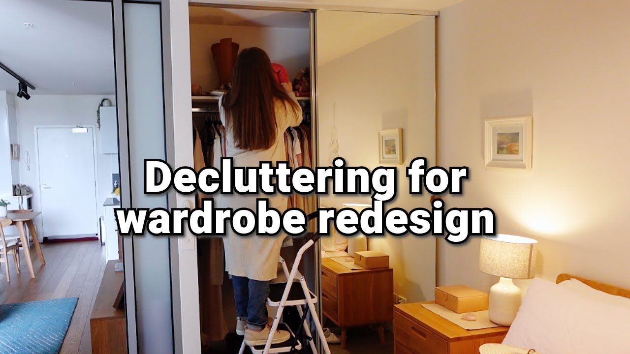 Declutter & preparation for wardrobe redesign - YouTube