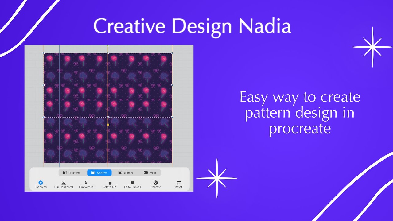 Pattern design in procreate - easy way to create - YouTube