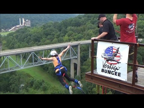 Bungee Jumping at Vertigo Bungee, Kentucky - YouTube