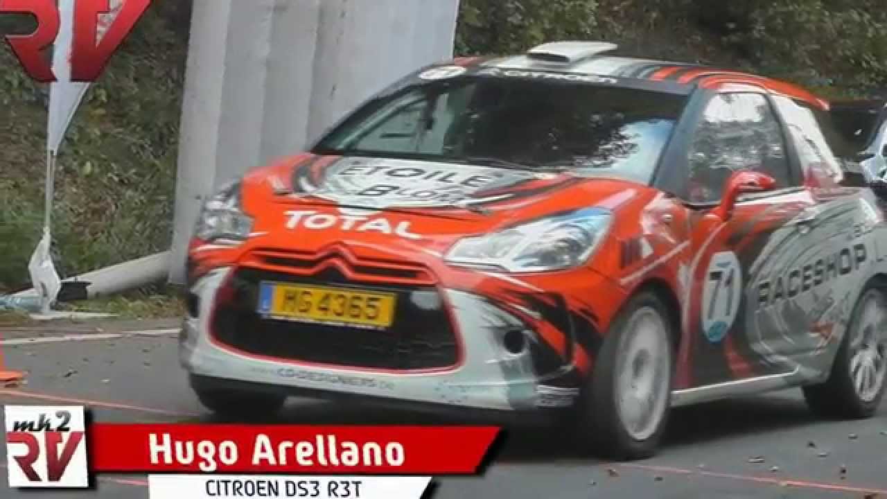 Hugo Arellano DS3 R3T - FIA Hill Climb Masters 2014 Eschdorf - YouTube