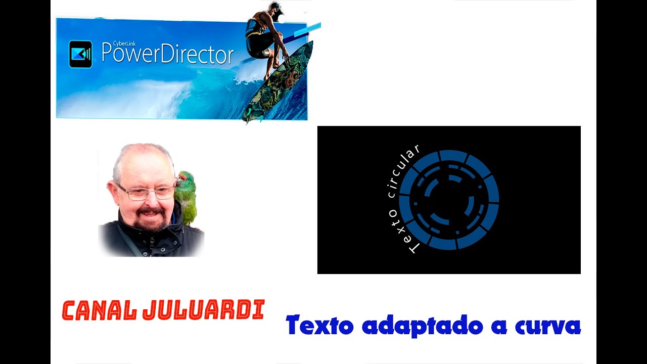 POWERDIRECTOR: Titulo con texto en circulo, adaptado a curva y con ...