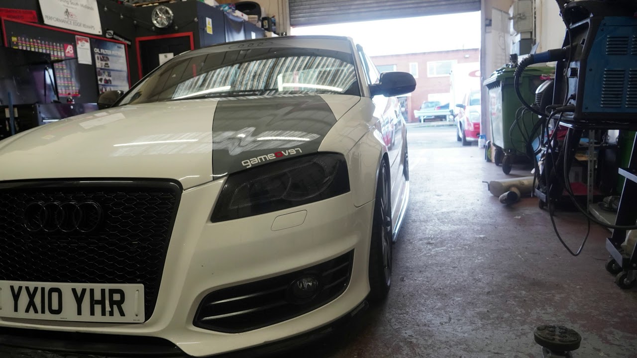 AUDI S3 Custom 3" Back Box Delete Straight Through - YouTube