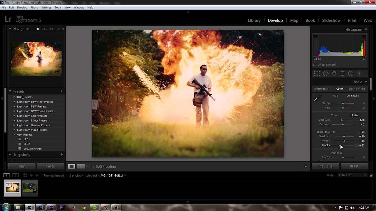 Photo manipulation - Explosion Scene - YouTube