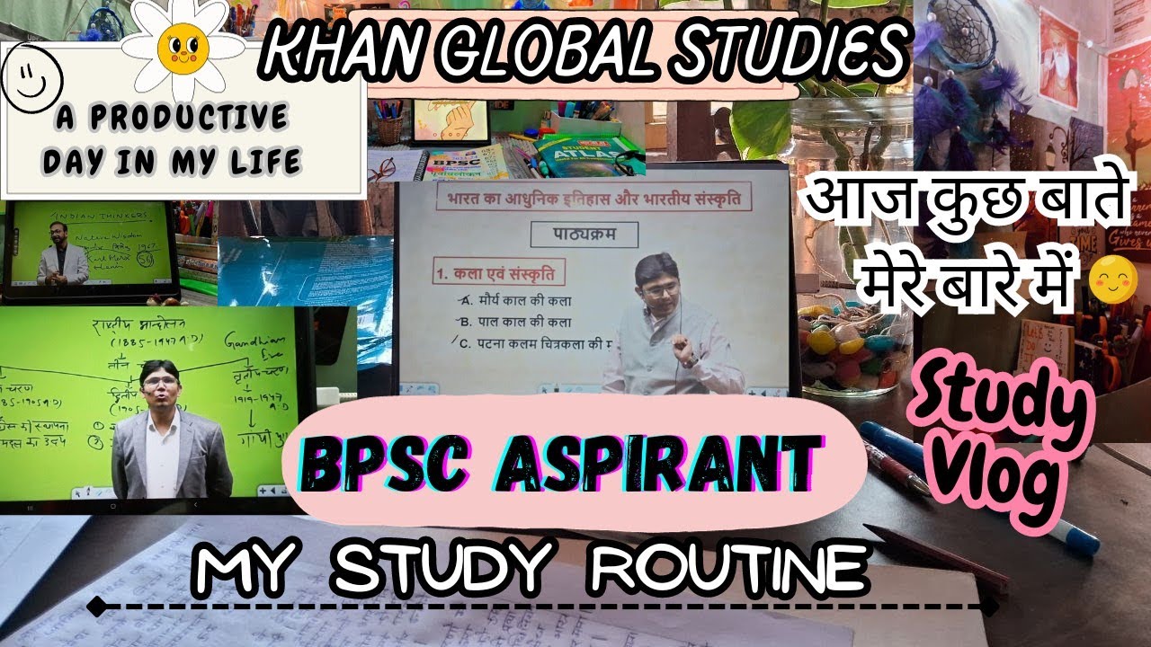 Khan Global Studies/Know About Me☺️/BPSC ASPIRANTS/ Late Night Study Vlog Till 2am #bpsc #sdm # ...
