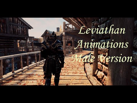 [Skyrim SE/LE] Leviathan Animations - Male Idle walk and run - Version ...