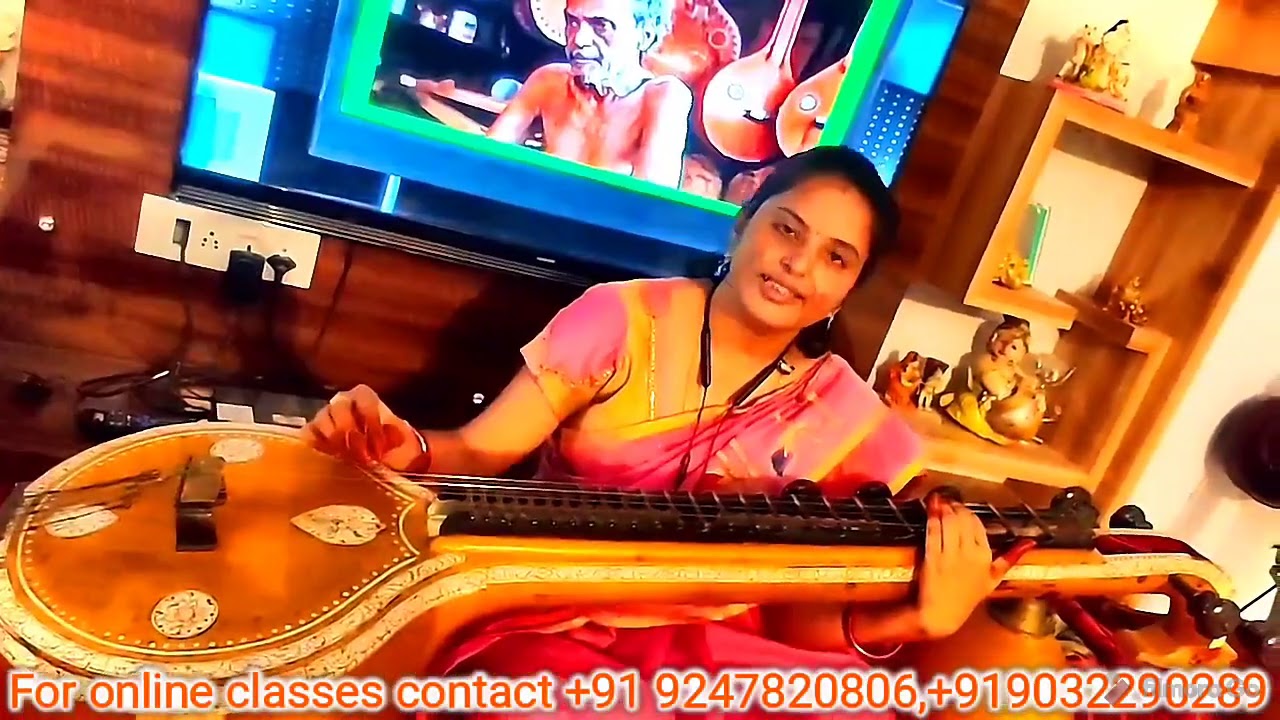 Veena description and How to play veena strings in Telugu by sssk satya ...