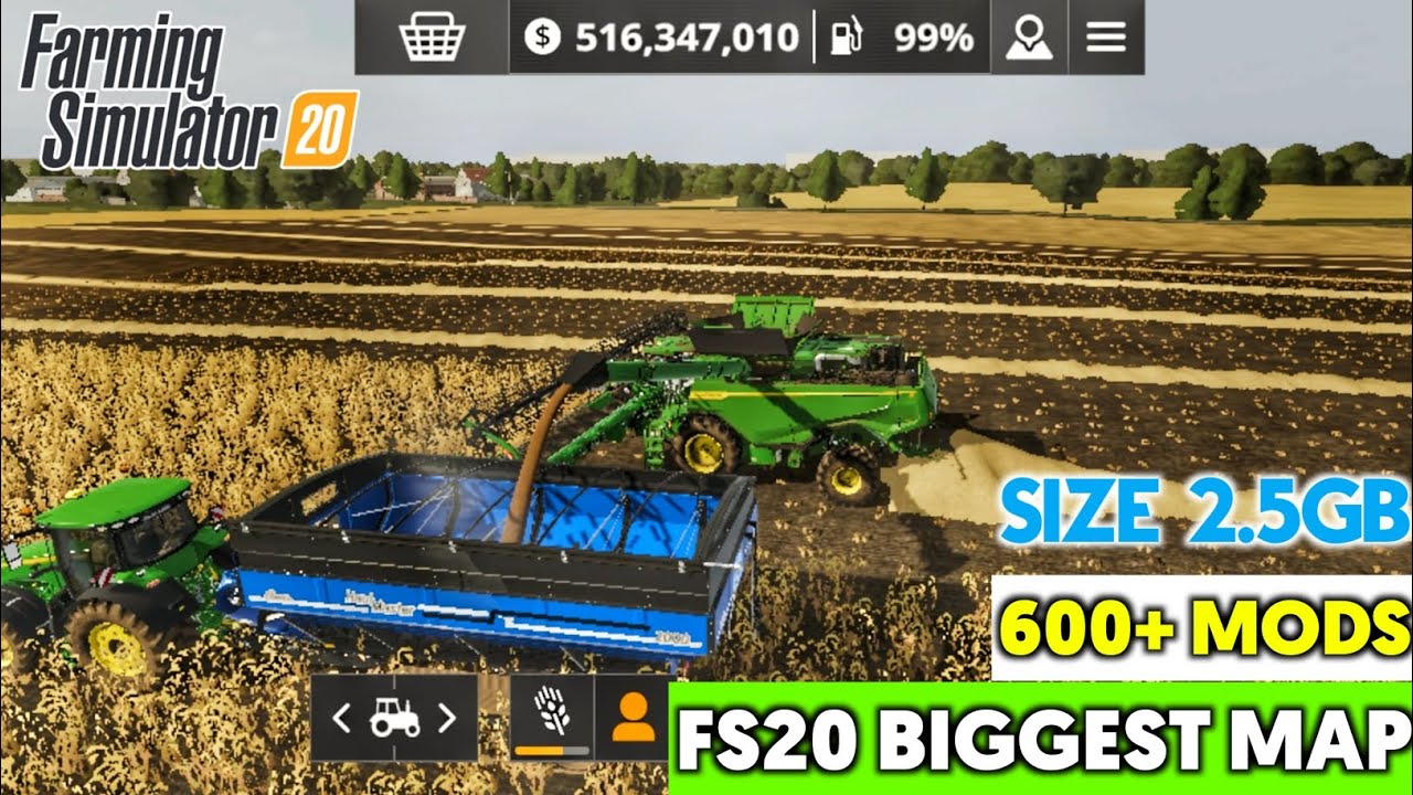 FS20 Biggest map | 600+ mods | Size 2.5GB | FS20 unlimited money mod ...