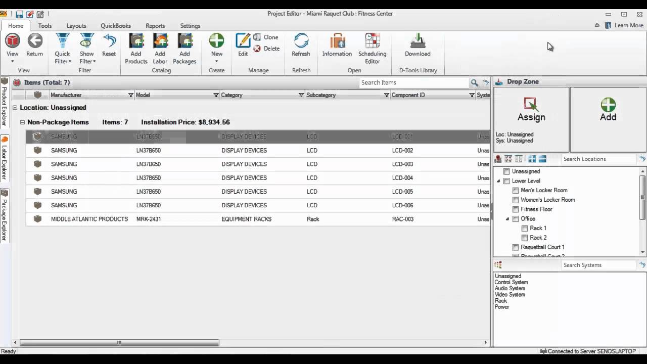 D-Tools SIX - Assigning Locations and Systems - YouTube
