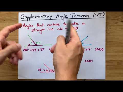 Supplementary Angle Theorem (SAT) + 3 Examples - YouTube