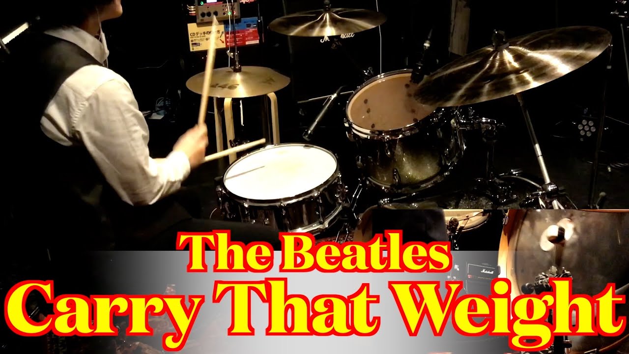 The Beatles - Carry That Weight (Drums cover from fixed angle) - YouTube