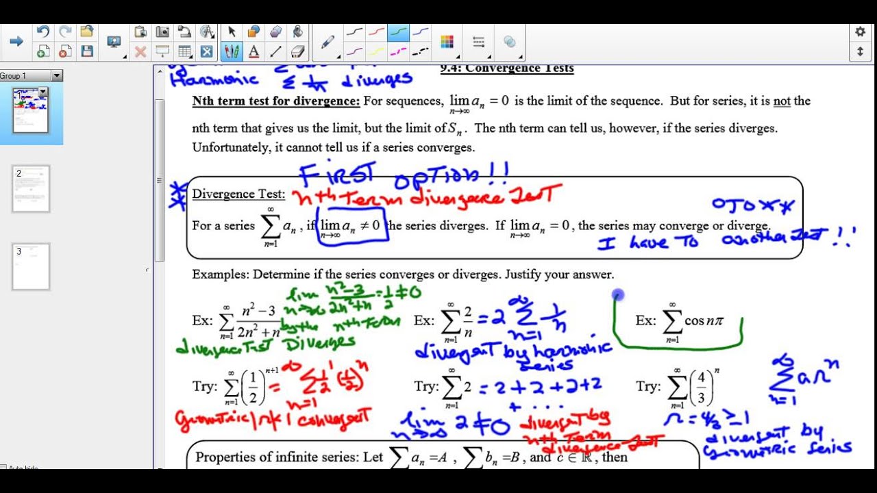 Integral Test and P Series - YouTube