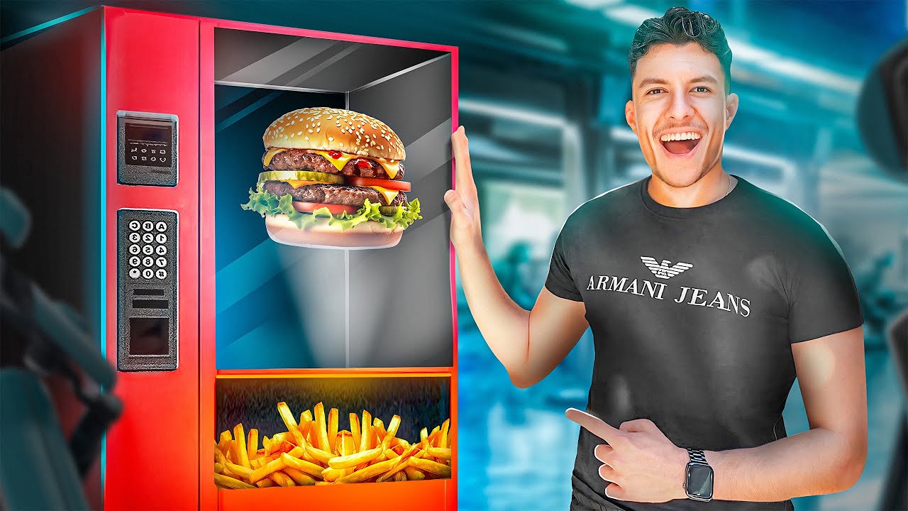 Αγόρασα Φαγητό από Fast Food ATM - YouTube