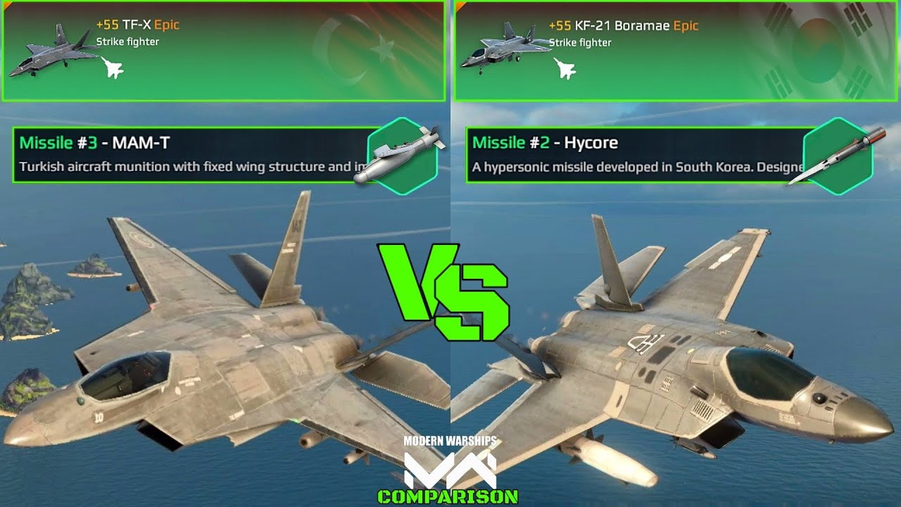 TF-X VS KF-21 Boromae | Strike Fighter Comparison | Modern Warships ...