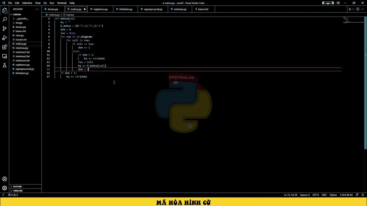 Python | AI Caro | Mã Hoá Hình Cờ - YouTube