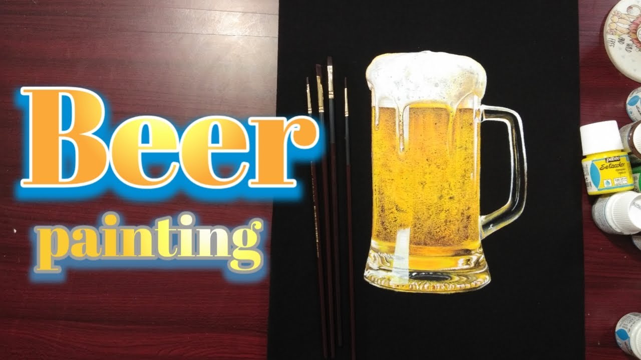 Beer | how to painting Beer step by step on t-shirt - YouTube