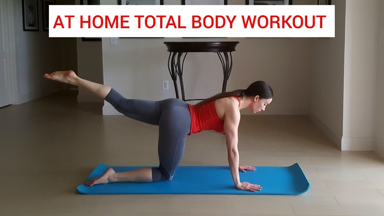 TOTAL BODY AT HOME WORKOUT ROUTINE - NO EQUIPMENT NEEDED! - YouTube