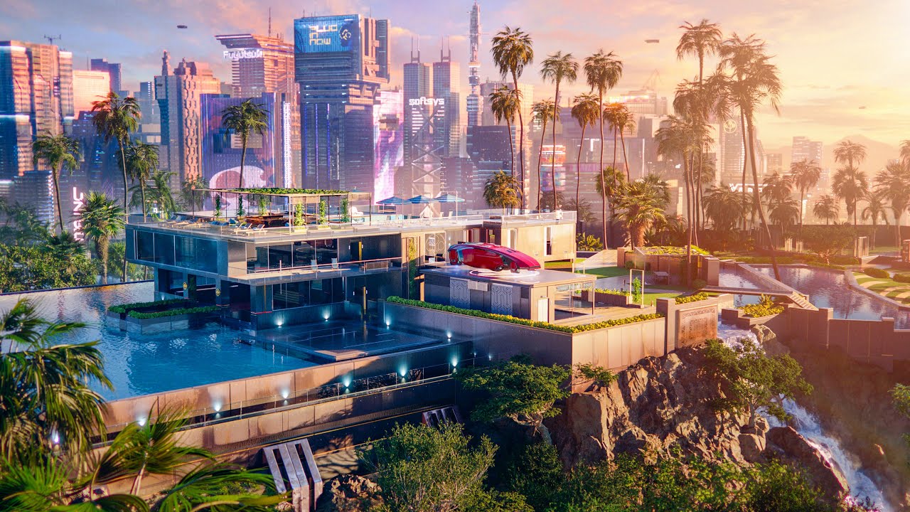 Cyberpunk 2077 | The Billionaire Mansion - Arasaka Mansion - YouTube