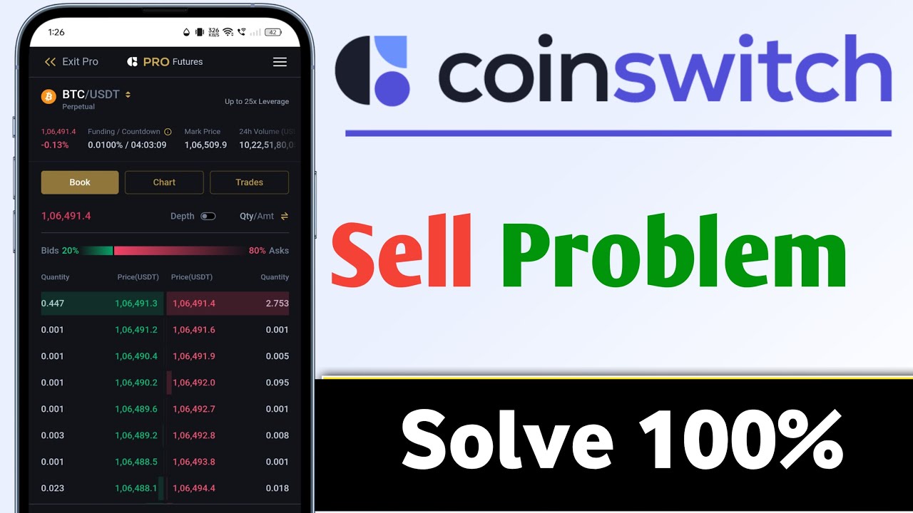 CoinSwitch Sell Problem Solve 100% - YouTube