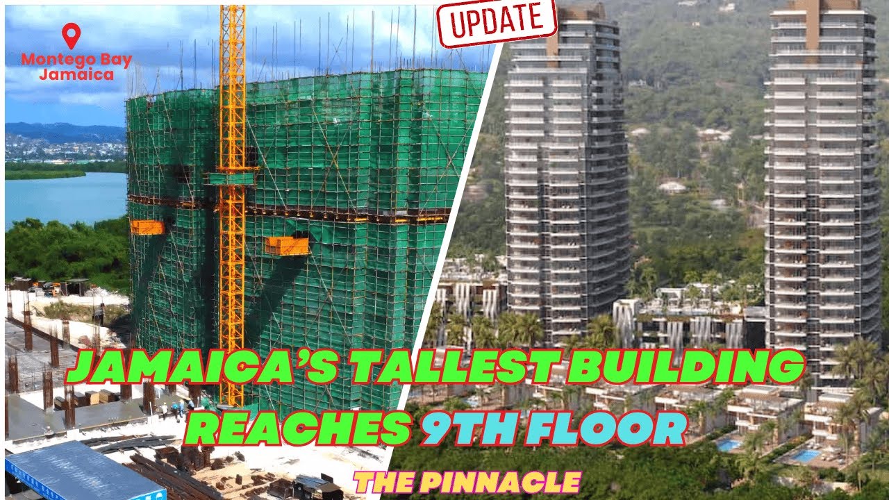 Jamaica's Tallest Building Reaches 9th Floor !| Aerial Update of The ...