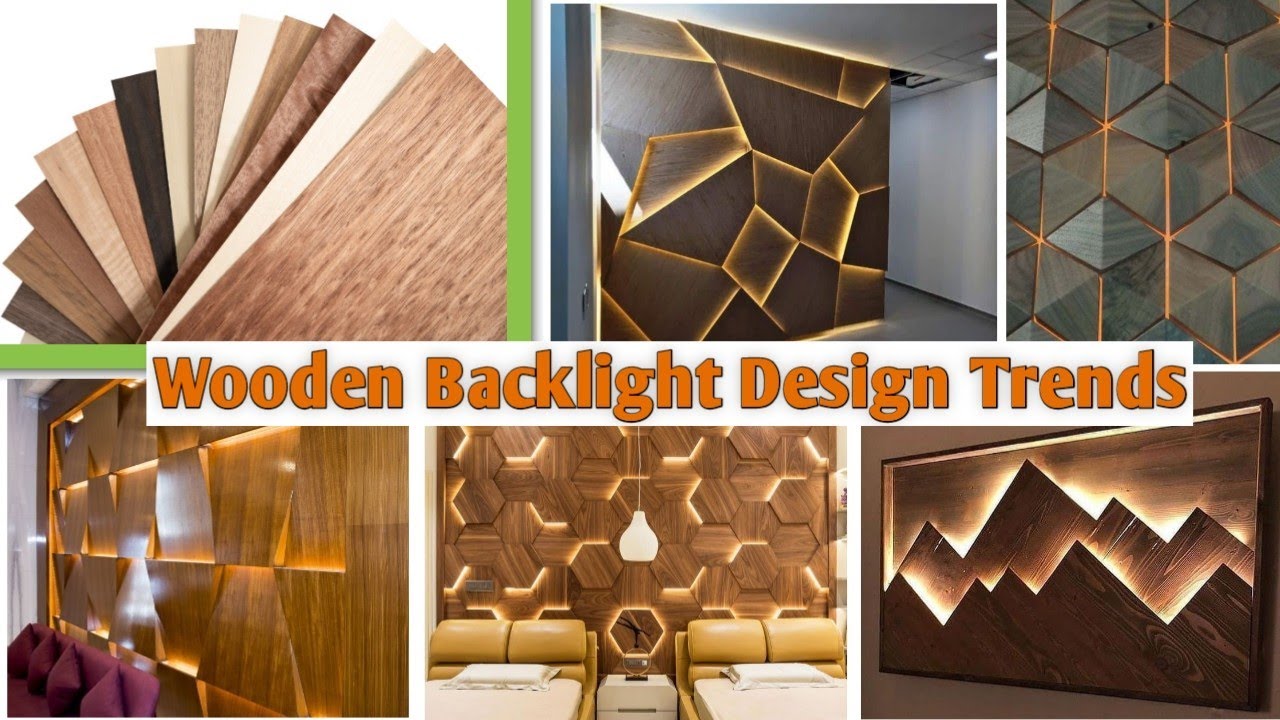 Interior Trends || Wooden Backlight Wall Design || Veneer को वॉल पे इस ...
