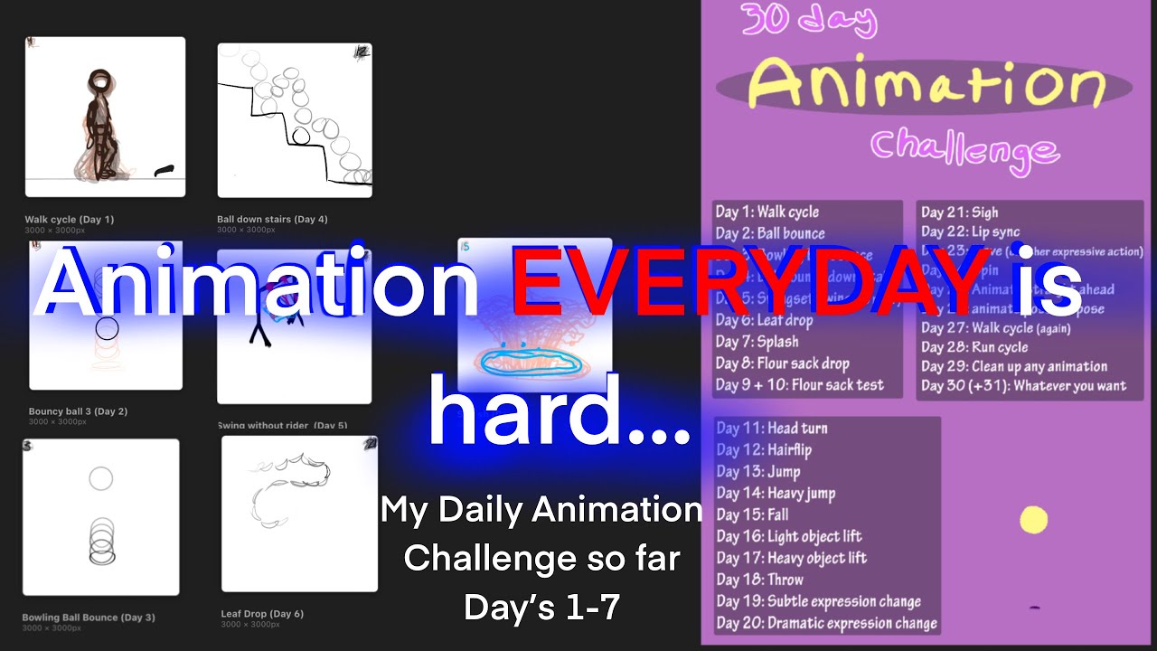 Doing Animation EVERYDAY is hard… So i’m doing it for a month! Week 1 ...