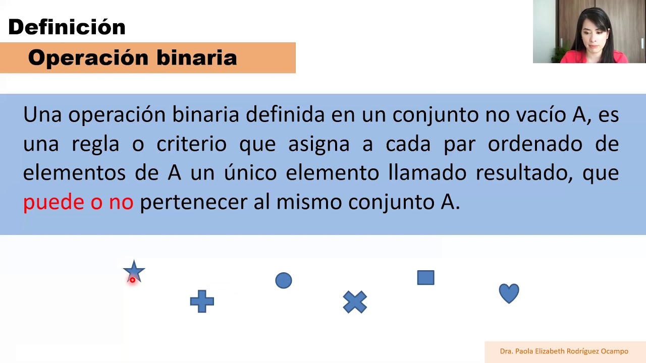 Clase 1 Álgebra Lineal. Grupos y Campos - Operación binaria - YouTube
