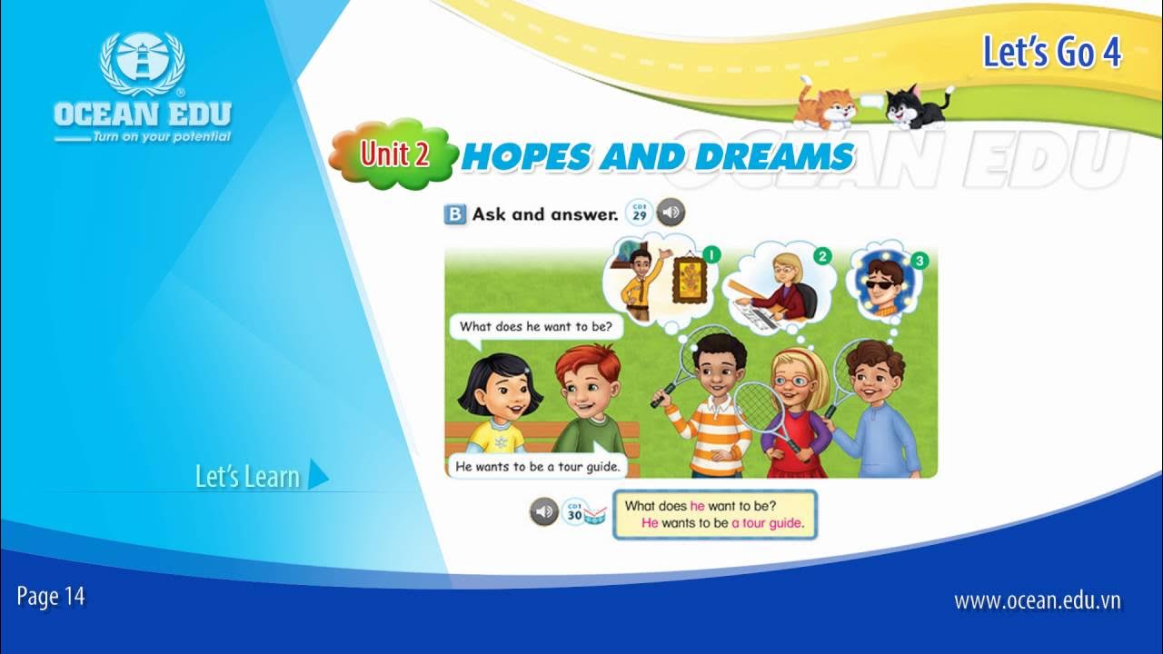 [Ocean Edu] Unit 2 - Hopes And Dreams | Student book - Let's Go 4 - YouTube