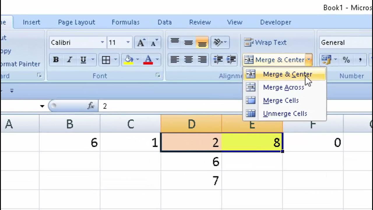 Merge and Unmerge option in Microsoft Excel@COMPUTEREXCELSOLUTION - YouTube