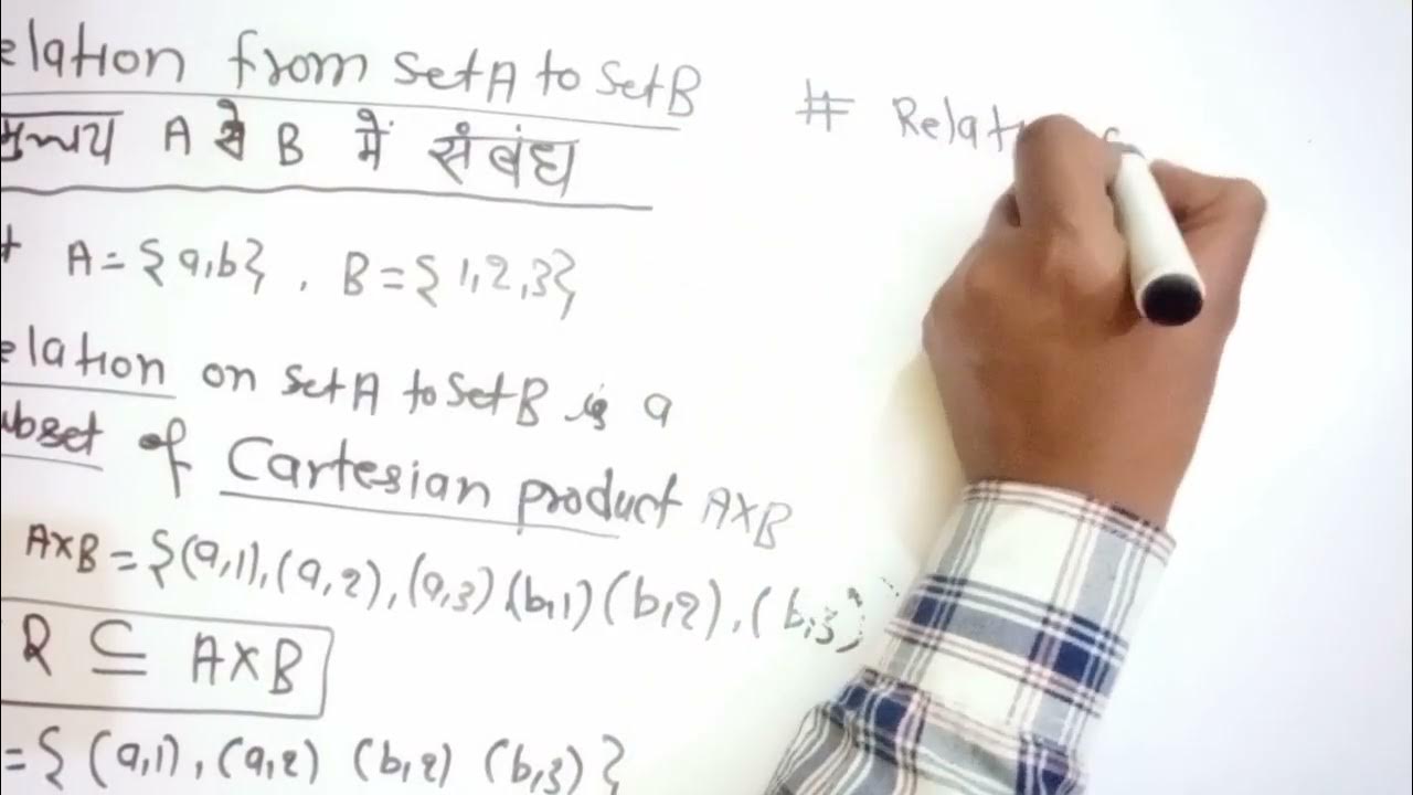 Relation and function class 12// sambandh avam falan class 12//relation // Relation on a set ...