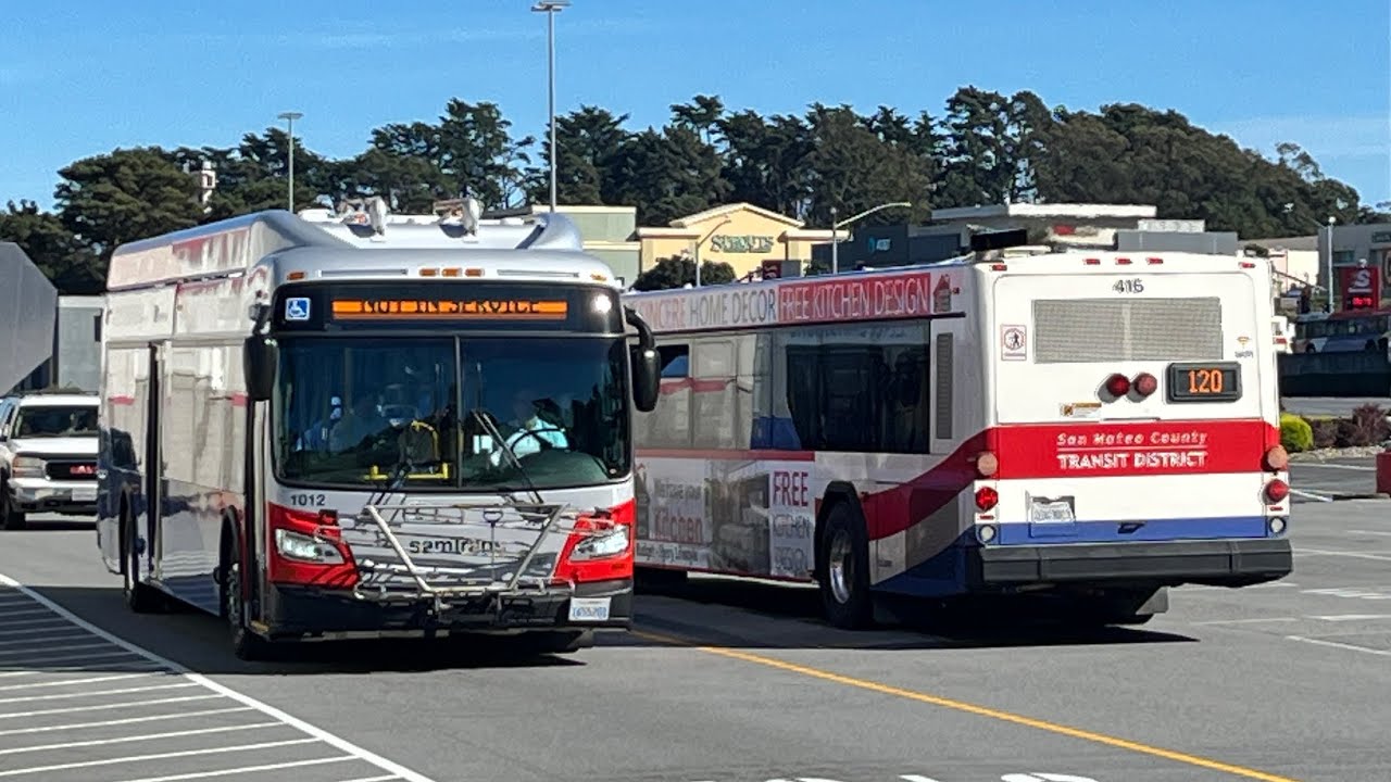 ⁴ᴷ⁶⁰ Transit Action EP34 | SamTrans Diesel & Hybrid Buses @ Serramonte ...