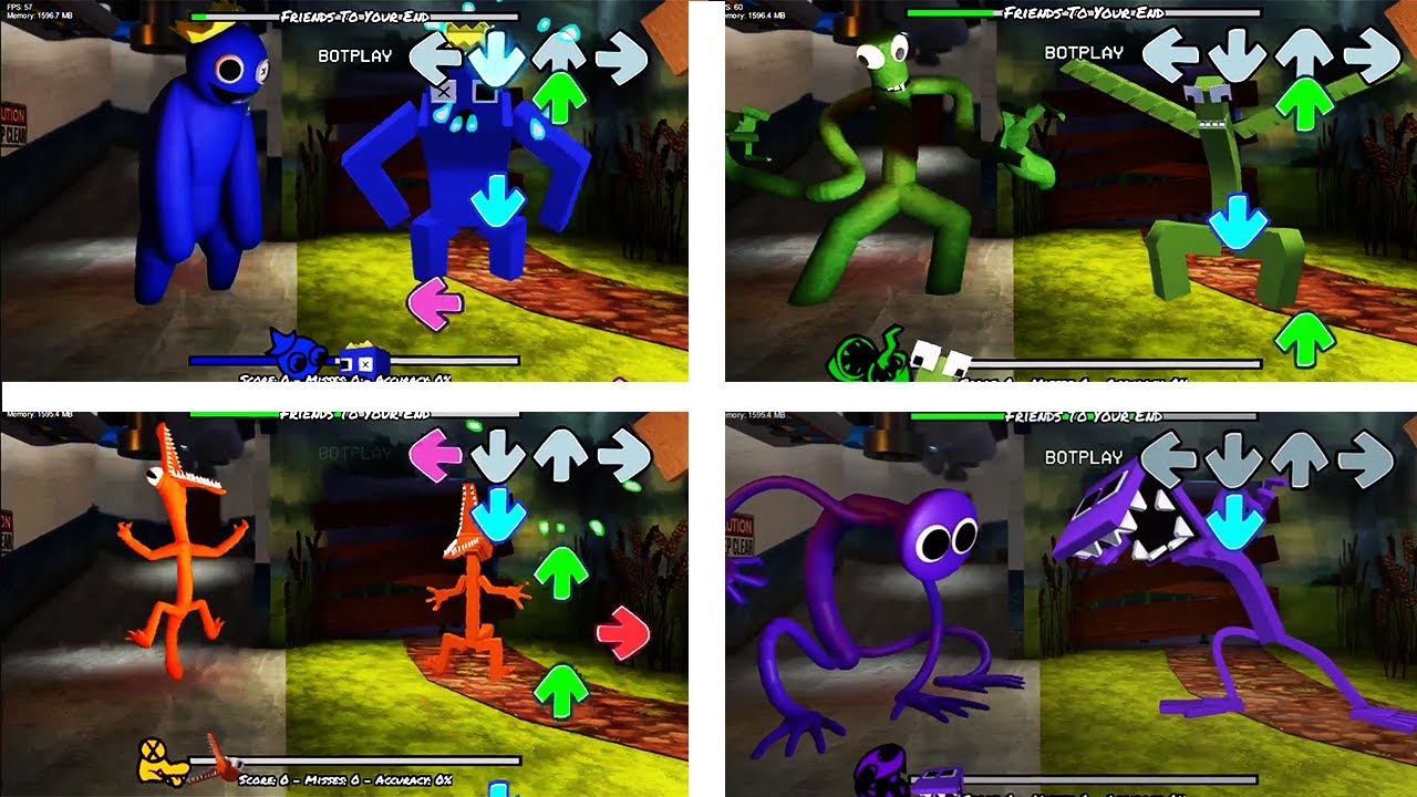 Friday Night Funkin' VS Rainbow Friends - Minecraft - Full Week - FNF MOD HARD - YouTube