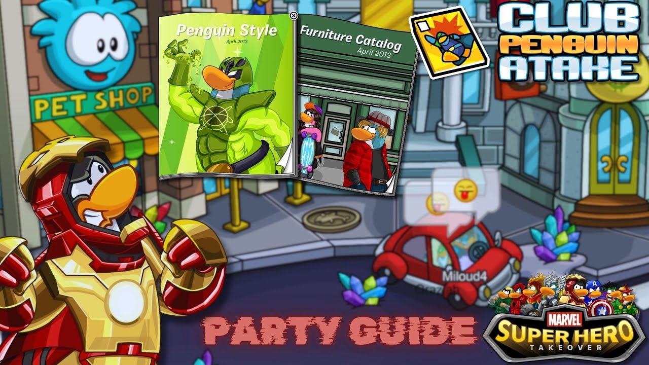 PARTY GUIDE - Marvel Super Hero Takeover - AS3 | Club Penguin Atake ...