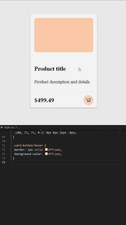 Animated Card In Css😍programming Coding Css Htmlcss Shorts Trending Html Animation