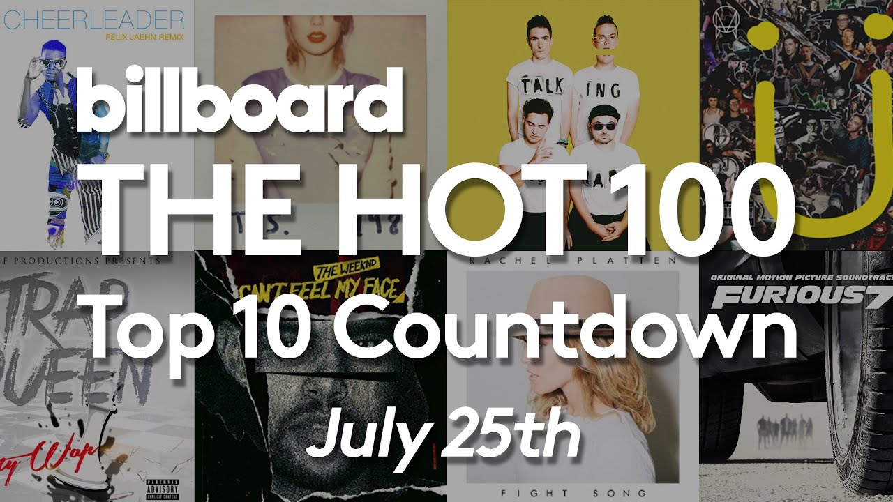 Official Billboard Hot 100 Top 10 July 25 2015 Countdown - YouTube