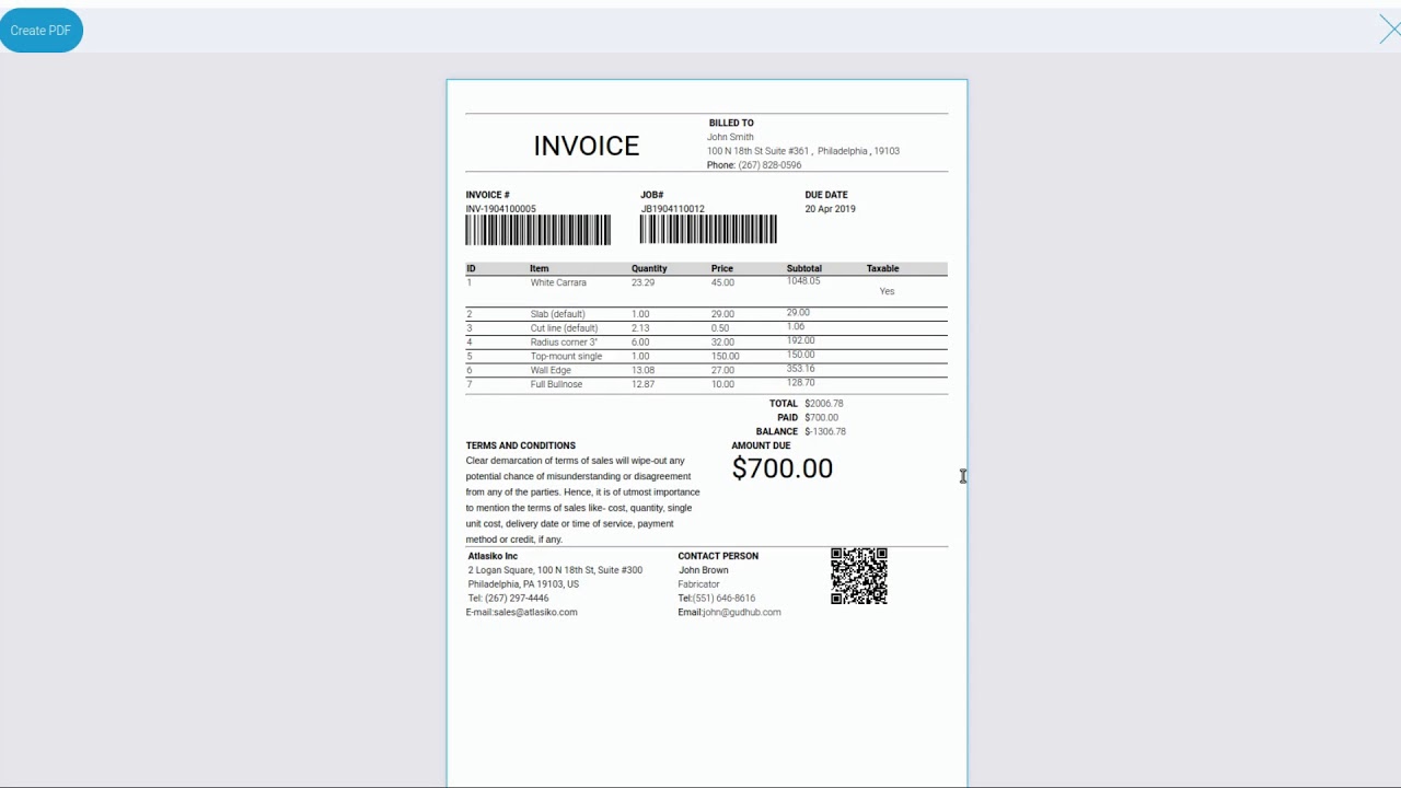 Printing Invoice - Easy Stone Shop - YouTube