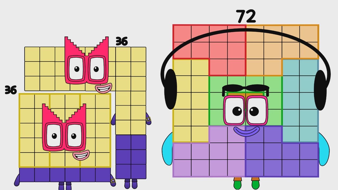 Numberblocks Thirty-Six can multiply himself with anything! - YouTube