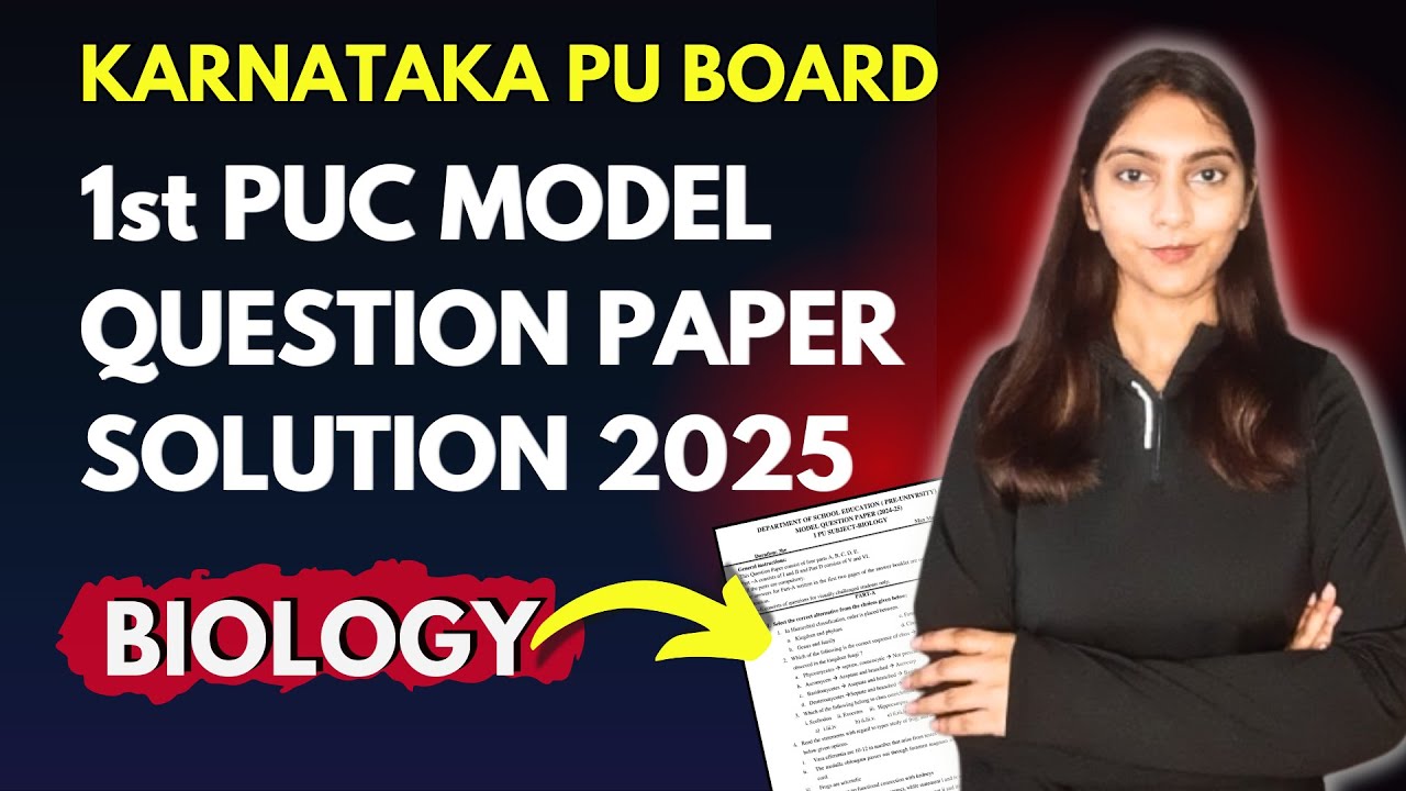 1st PUC Biology Model Question Paper with Answers 2024-25 @BotanyBloom5 ...