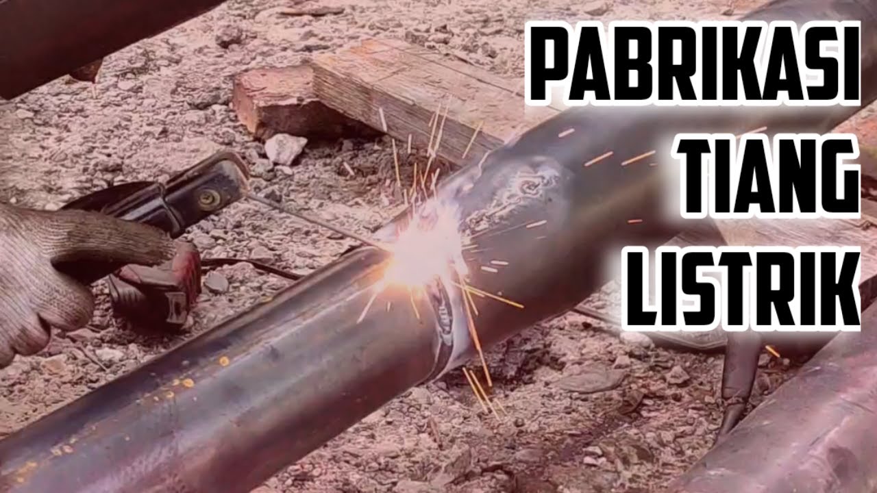 Menyambung Pipa besi 4 inch ke 3 inch | Tiang Listrik - YouTube