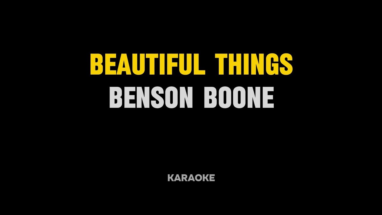 Benson Boone - Beautiful things (Karaoke) - YouTube