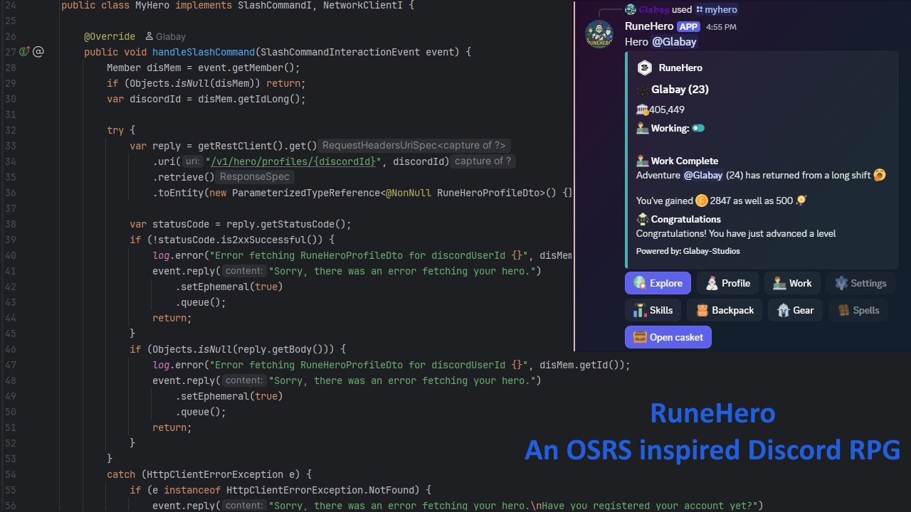 Building RuneHero — An OSRS-Inspired Discord RPG Bot (Live Dev) - YouTube