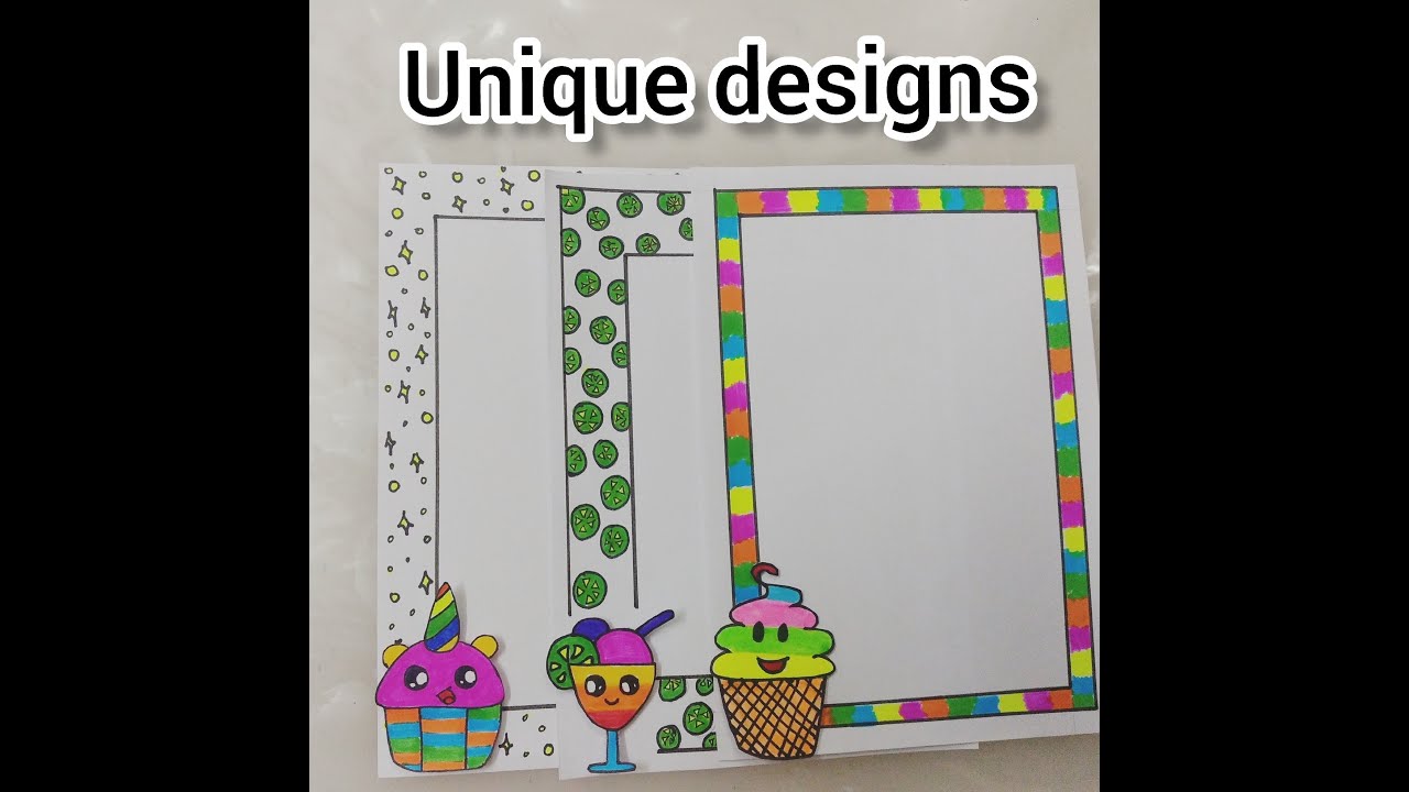 Easy and unique Border design ideas || DM for customized orders on ...