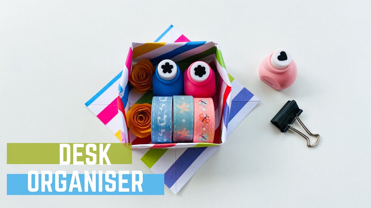 DIY Desk Organiser | Easy Storage Box | Origami Paper Box | Easy Paper ...