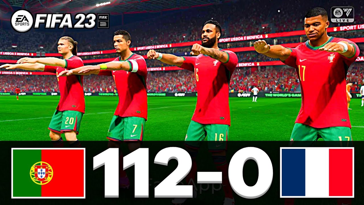 FIFA 23 - MESSI, RONALDO, MBAPPE, NEYMAR, ALL STARS | PORTUGAL 112 - 0 ...
