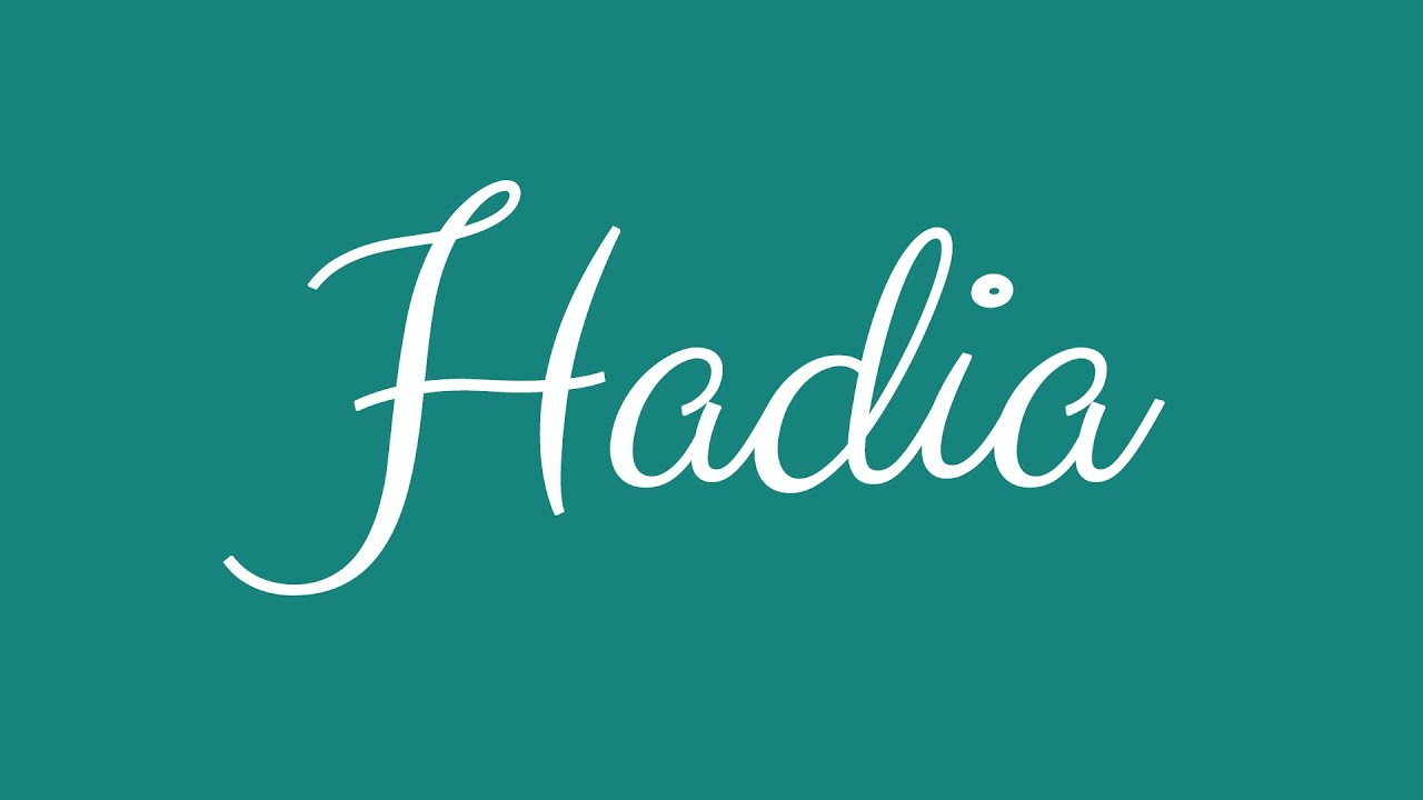 Learn how to Sign the Name Hadia Stylishly in Cursive Writing - YouTube