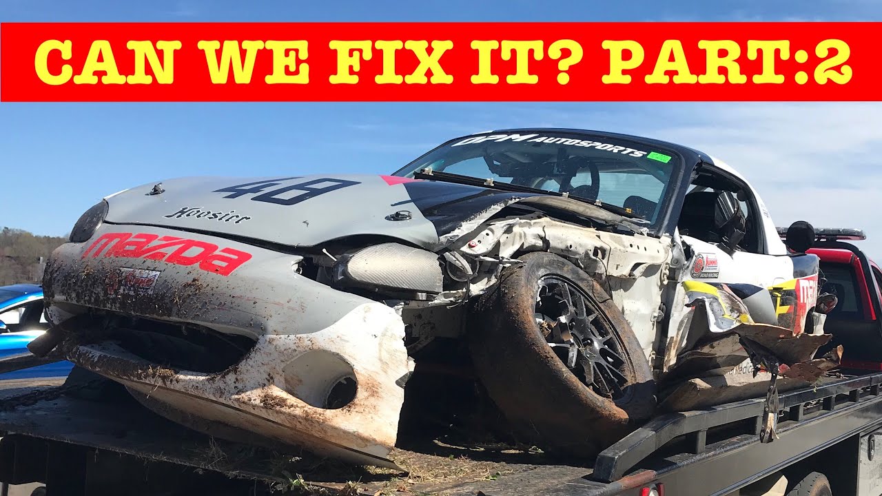 Rebuilding a Wrecked Spec Miata. (YES WE CAN!) Part:2 - YouTube