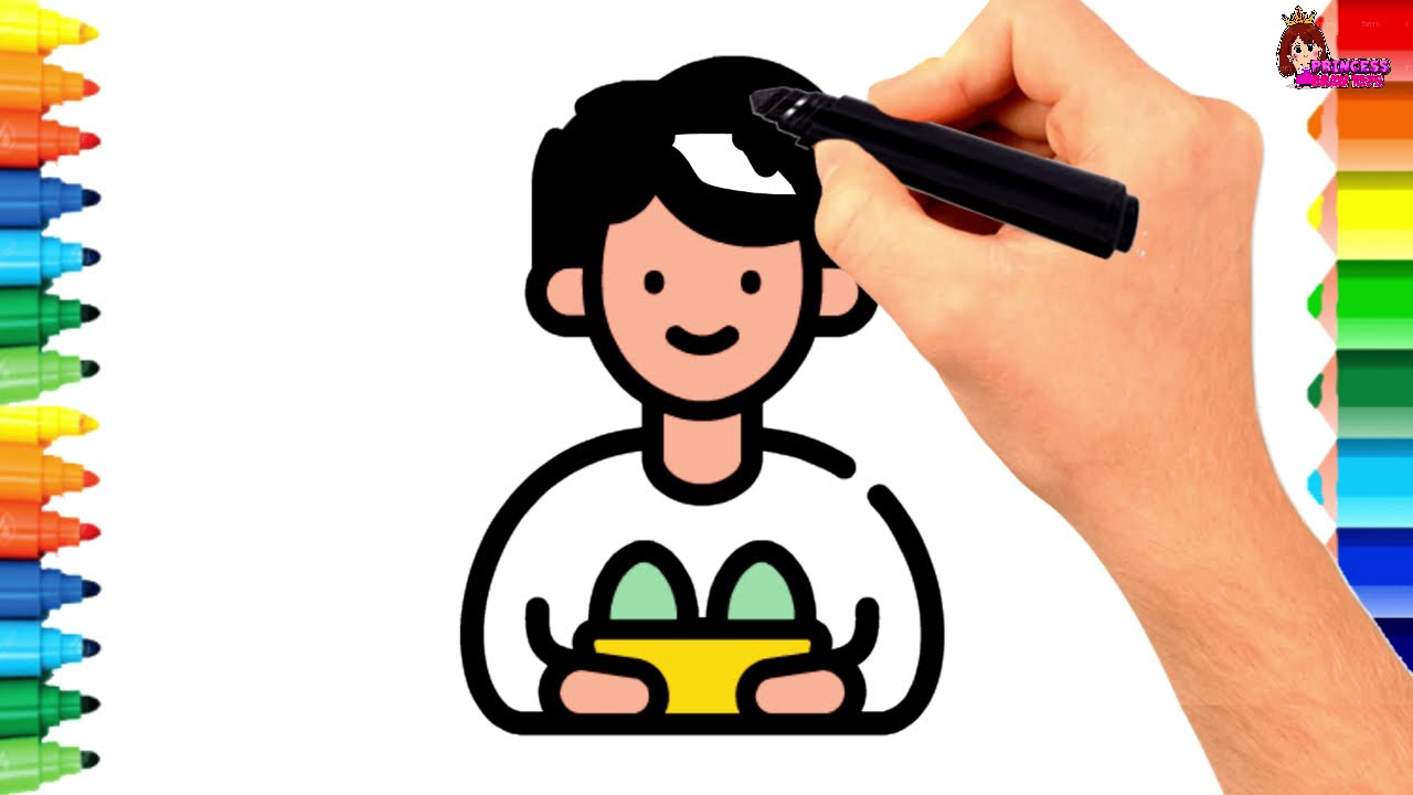 How To Draw "A boy" Step by Step. Very Easy Drawing for Kids - YouTube