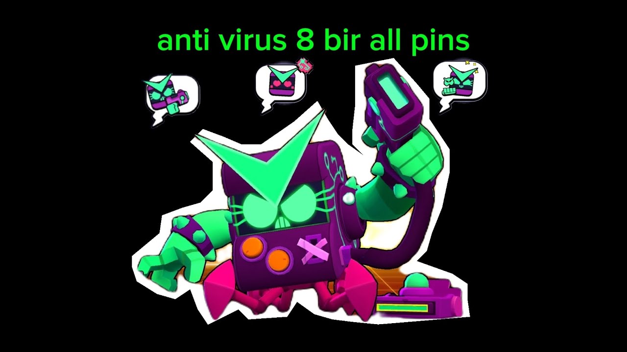 Anti Virus 8 bit all pins brawl stars - YouTube